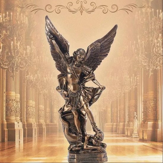 Saint Michael Archangel of Heaven Defeating Lucifer Hand Made Statue ...