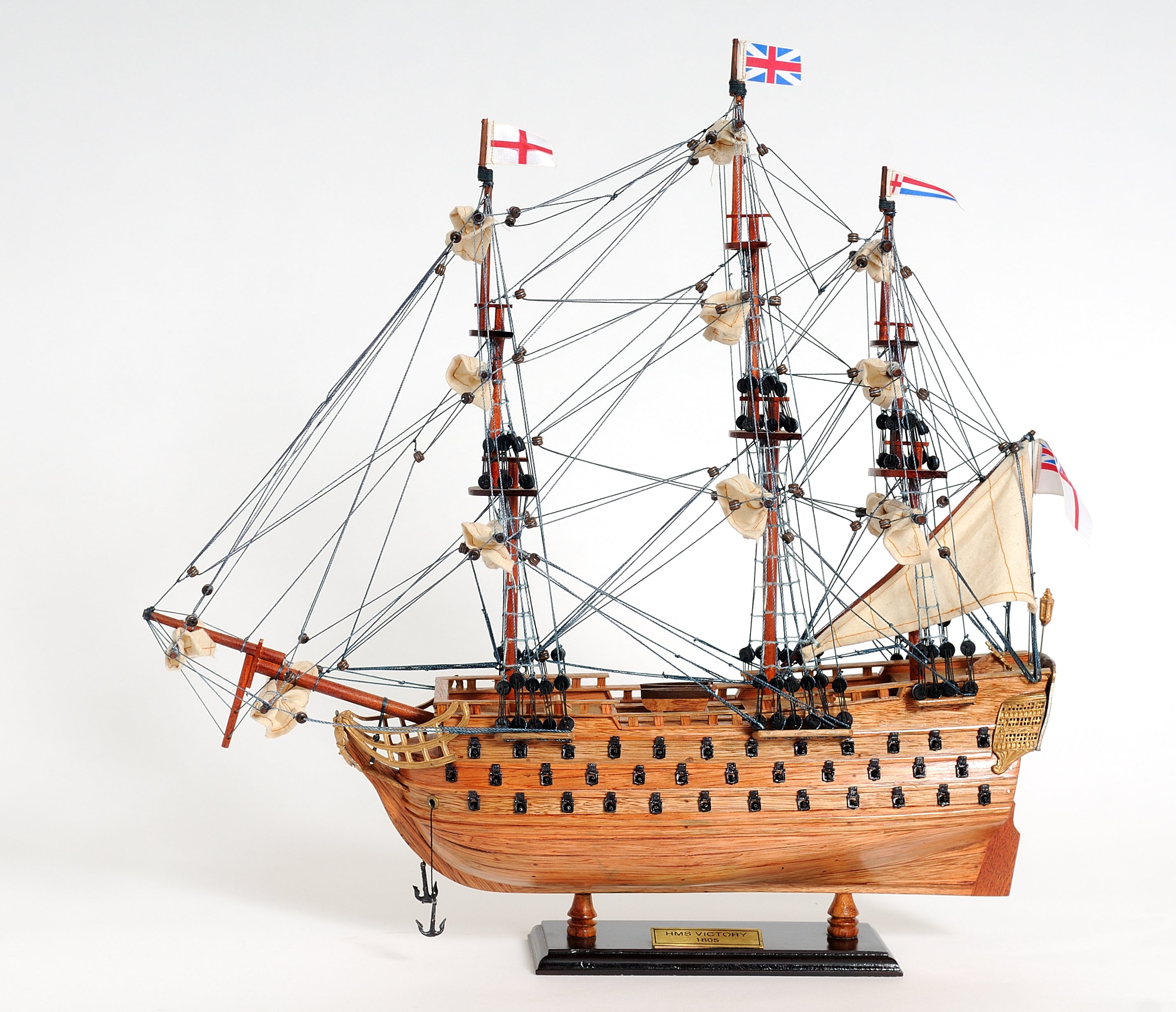 HMS Victory Small Tallship Wood Model Sailboat Assembled – Collection Shop