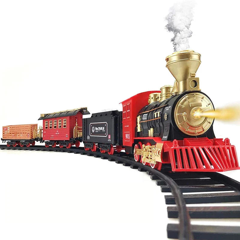 Classic Christmass Electric Red Train Toy Children's Railway Train with ...